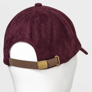 Goodfellow & Co | Accessories | Nwt Faux Suede Maroon Baseball Hat With ...